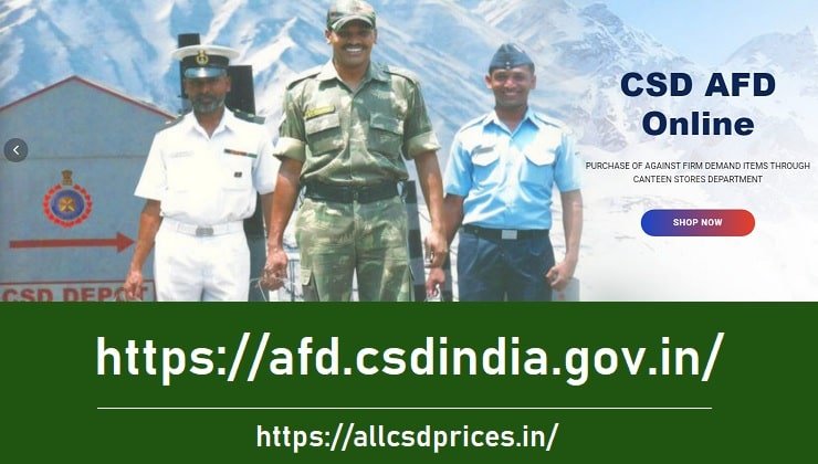 CSD AFD India Online Portal Login Shop Now | afd.csdindia.gov.in Login ...